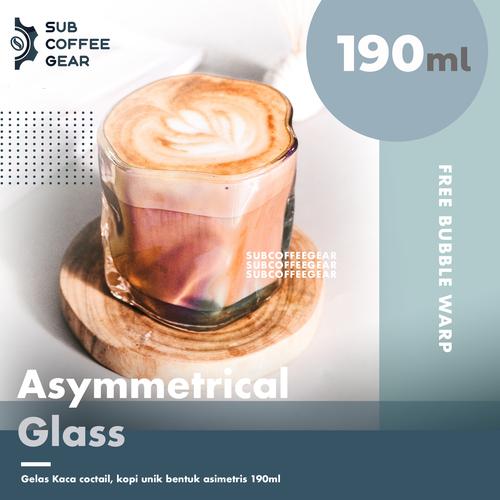 Jual Gelas Cocktail Gelas Kopi Unik Aesthetic Model Asimetris Gelas ...