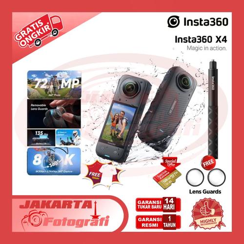 Promo Insta360 X4 + Selfi Stick 114CM Ultimate 360° 8K Camera Action Cam Insta 360 ONE X4 - X4 ...