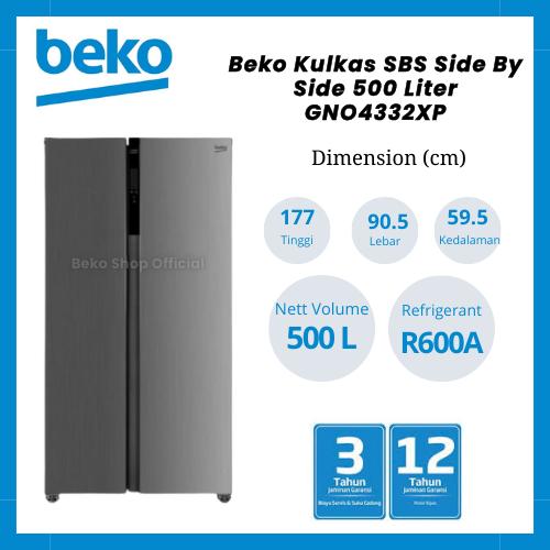 Jual Beko Kulkas SBS Side By Side 500 Liter GNO4332XP - Jakarta Utara ...