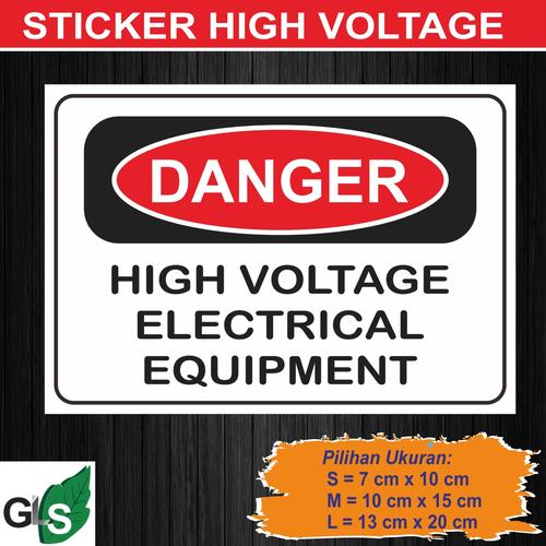 Jual Stiker Vinyl Rambu Bahaya Listrik High Voltage / Rambu K3 High ...