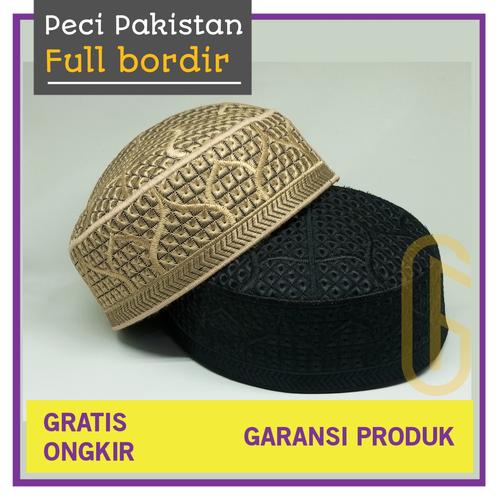 Jual Peci Kopiah Pakistan Super Full Bordir Warna Polos Motif - Putih, 9 - Kab. Karawang - Gerai ...