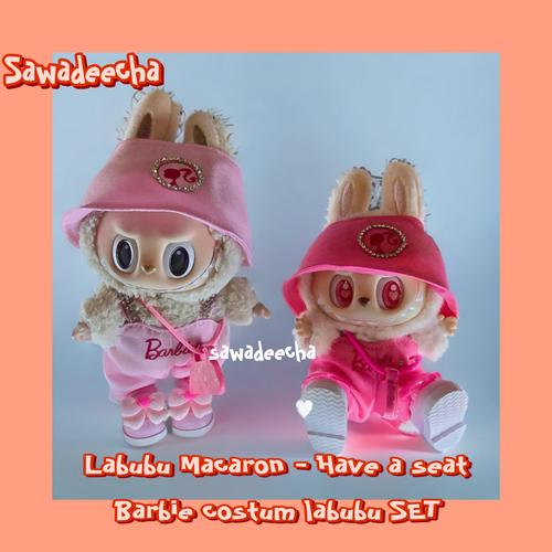 Jual Labubu Macaron - Have a seat - Barbie Costum baju labubu - Fushia ...