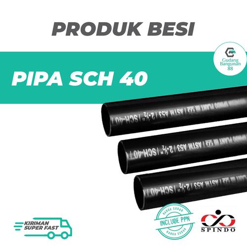 Jual PIPA BESI SPINDO / PIPA SEAMLESS SCH 40 / PIPA HITAM / PIPA CARBON SPINDO - 1/2 - Jakarta ...