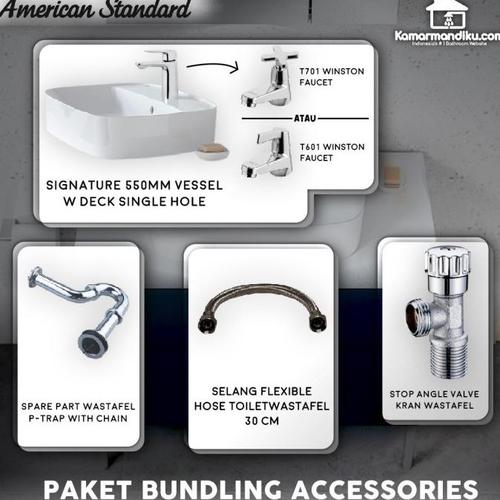 Jual Paket Wastafel American standard Signature complete set keran ...