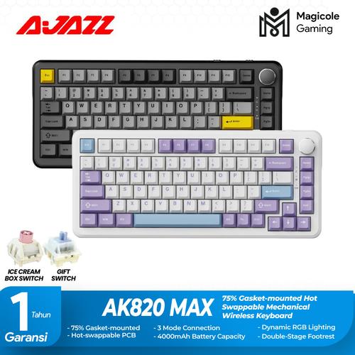 Jual Ajazz AK820 MAX | AK820MAX 75% Gasket-mounted Hot Swappable ...