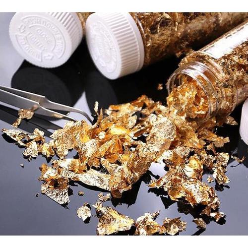 Jual Jumbo Edible Gold Sheet Leaf Paper Dalam Botol Isi Banyak Food ...