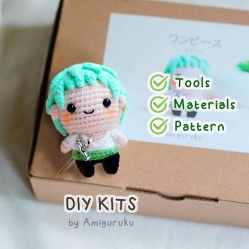 Promo Paket Rajut DIY Kits Amigurumi Boneka Rajut Crochet Roronoa Zoro ...
