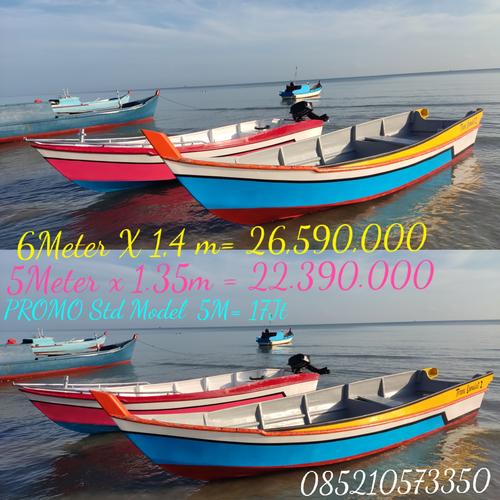 Jual Kapal Perahu Full Fiber Fiberglass 5M & 6M Custom Model Cetakan ...