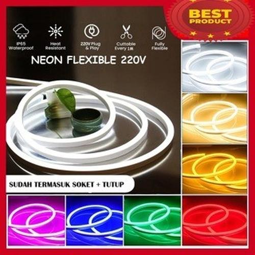 Jual Paket Lampu Neon Fleksibel 20M 25M 30M + SOKET（tinggal colok+ ...