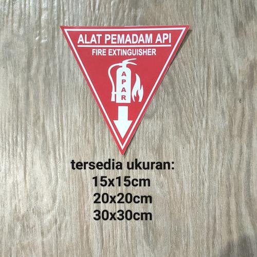 Jual stiker APAR, stiker segitiga APAR, Bahan VINIL (ANTI AIR ...