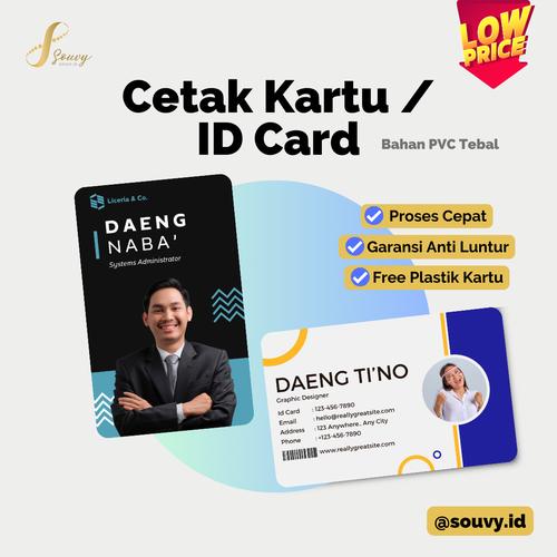 Jual cetak kartu id card 2 sisi - Kota Makassar - Souvy id | Tokopedia