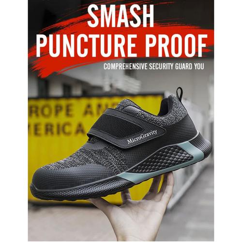 Promo Sepatu Safety Shoes Pria Wanita Ujung Besi, Anti Slip Model Slip ...