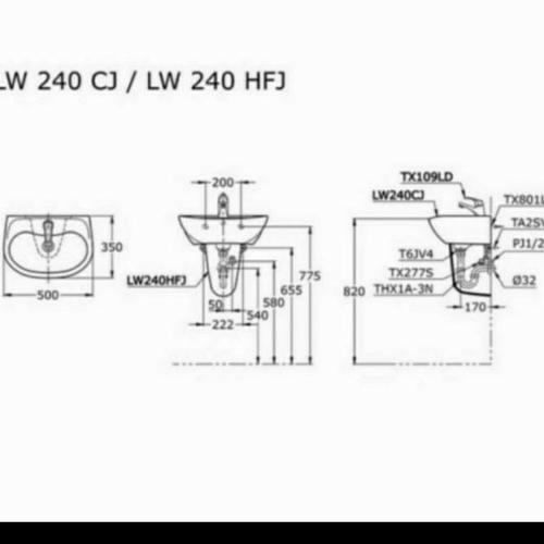 Jual Wastafel TOTO LW240CJ/LW240 HFJ Komplit Set TERPERCAYA - Jakarta ...