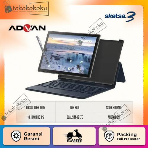 Jual ADVAN Tab Sketsa 3 ram 6GB 128GB Tablet, Pen & Keyboard 10.1" HD ...