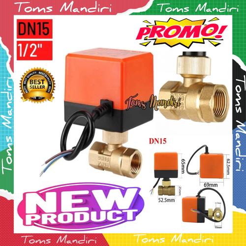 Jual Flow Control Motorized Electrical Ball Valve DN15 1/2inch 2 Way ...