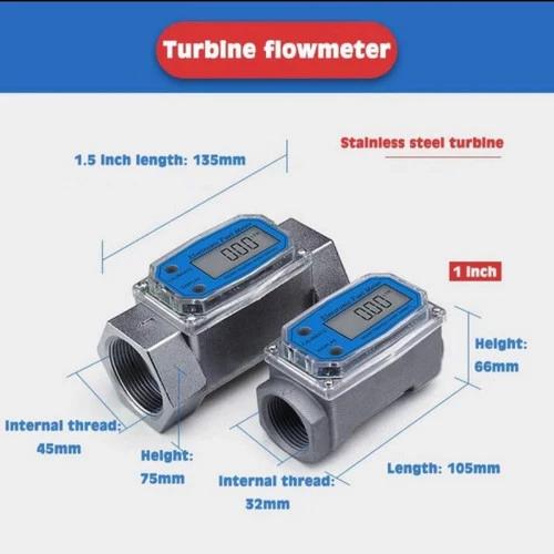 Jual Digital Flow meter Turbine 1.5 inch Flow meter Air/Solar/Minyak 1 ...