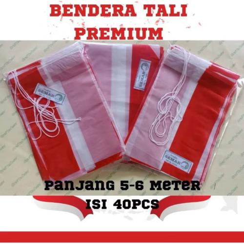 Jual Banner bendera / bendera merah putih dengan TALI HUT RI / 17 ...