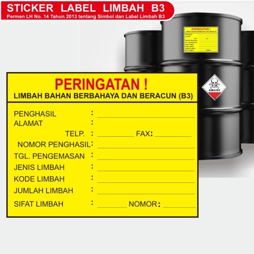 Jual Stiker Vinyl Label Limbah B3 / Form Label Limbah B3 - S 8cm x 10cm ...