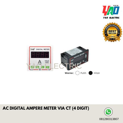 Jual AC DIGITAL AMPERE METER VIA CT (4 DIGIT) 96x96, 72x72, 96x48 ...