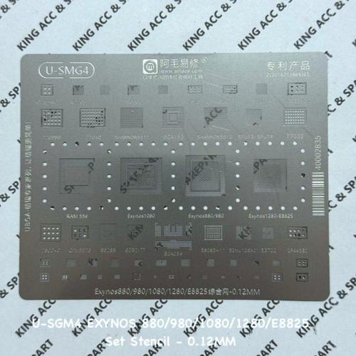 Jual CETAKAN IC AMAOE U-SMG4 EXYNOS 880/980/1080/1280/E8825 SET STENCIL - 0.12MM ORIGINAL - Kota ...