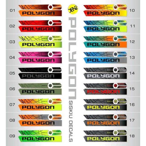 Jual Decal Frame Polygon Siskiu T7 Decal Frame Polygon Siskiu T8 Motif ...