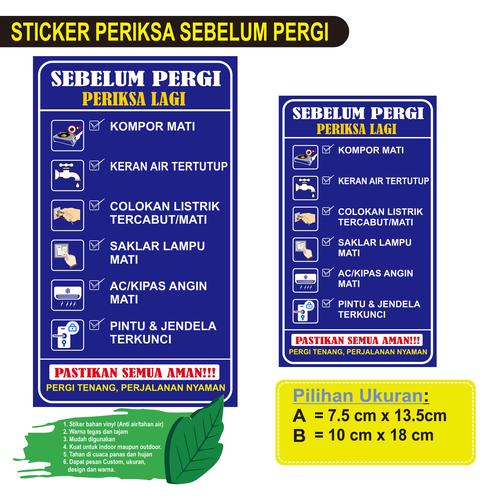 Jual Stiker Vinyl Tulisan Peringatan Periksa Kembali Sebelum ...
