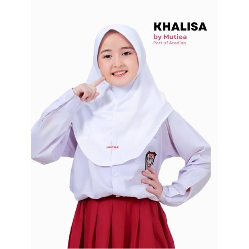 Promo [Mutiea] Hijab Anak Sekolah KHALISA Instant Bergo Bahan Jersey Untuk Anak SD dan SMP ...