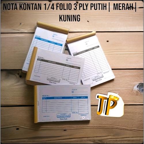 Jual NOTA KONTAN 1/4 FOLIO 3 PLY | PUTIH | MERAH | KUNING - SIAP KIRIM ...