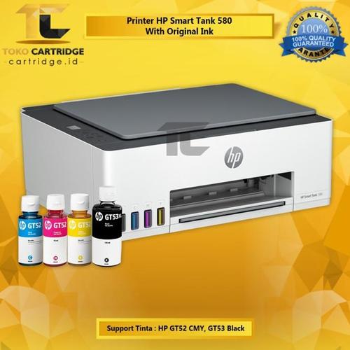 Jual Print Scan Copy Printer HP Smart Tank 580 All In One WiFi TERJAMIN ...