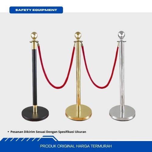Jual PROMO Bulat Tiang Antrian silver Tiang Antrian Tiang Pembatas ...