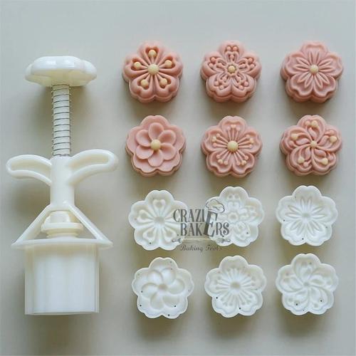 Jual Cetakan Kue Bulan Nastar Bunga Cherry Blossoms Mooncake Mold 25 g ...