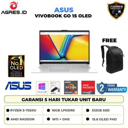 Promo Asus vivobook GO 15 OLED E1504FA Ryzen 5-7520 Ram 16GB 512GB W11 ...