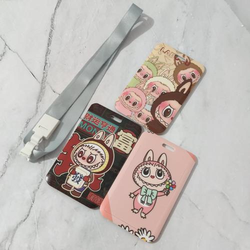 Jual Kalung Holder Kartu Lucu Karakter Labubu Popmart/ ID Card Holder ...