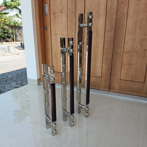 Jual Handle pintu rumah utama stainlis premium lapis kayu jati panjang ...