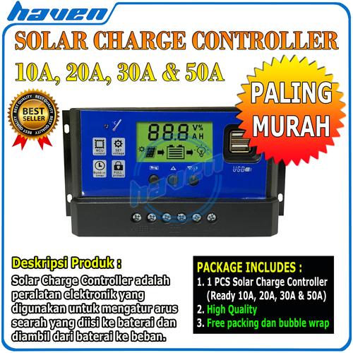 Promo Solar Charge Controller 50A Cell PWM Pengisi Daya Surya 12V24V ...