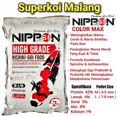 Jual Nippon Warna Koi 2Kg Giant Bone Pakan Ikan Pelet Color Max Growth ...