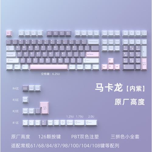 Promo Keycaps PBT Double Shot Lilac Macaroon Colorways Cherry Profile ...