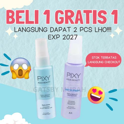 Promo PIXY Aqua beauty Protecting Mist Matte Finish 60ml Setting Spray ...