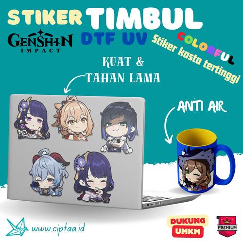 Jual Stiker Genshin Impact - Sticker Timbul DTF UV - Stiker Pack ...