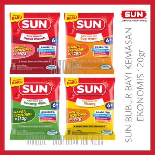 Jual SUN Bubur Bayi Kemasan Ekonomis 120gr (4varian) bubur fortif 6 ...