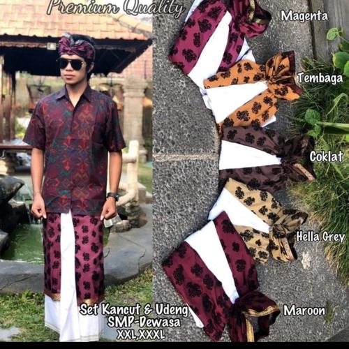 Jual Kamen saput pakaian adat bali pria sudah jadi - kancut Udeng, XXL ...