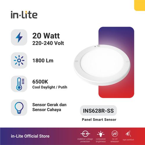 Jual Lampu LED INLITE INS628R-SS INS628S-SS 20W Panel Light Sensor ...