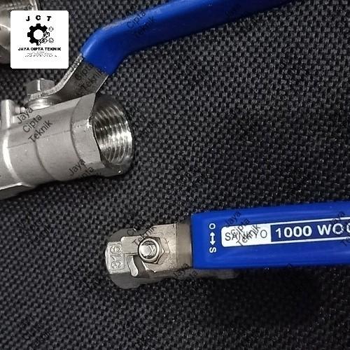 Jual Ball Valve / Stop Kran Sankyo Drat 1/2" Inch 1000 WOG SS316 Type 2PC - Jakarta Barat - Jaya ...