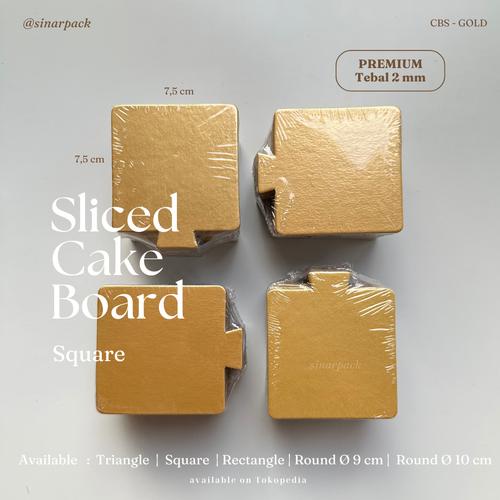 Jual [25 PCS] PERSEGI - Alas Kue Slice SUPER TEBAL / Tatakan Kue Slice ...