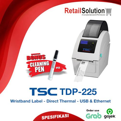 Jual Printer Barcode Label Thermal Gelang TSC TDP225W / TDP-225 / TDP225 - USB + LAN - Kota ...