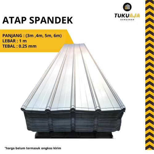 Jual Atap SPANDEK Tebal 0.25mm Harga HEMAT Dengan Varian 3m 4m 5m 6m ...