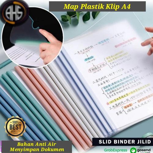 Jual Map Plastik Dokumen A4 Bening Waterproof Cover Kertas HVS Slide ...