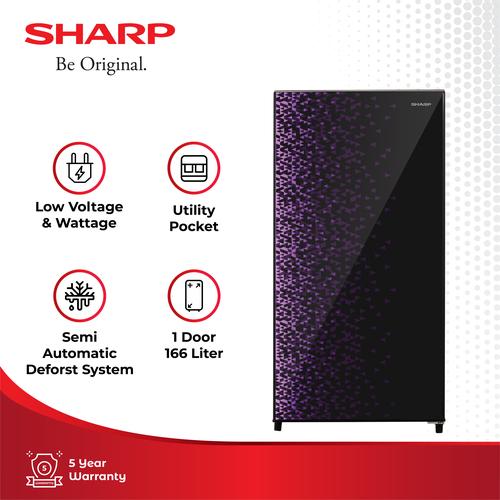 Promo Sharp Kulkas 1 Pintu 157 Liter SJ-X185MG-GB / SJX 185 MGGB Shine Magneglas Series Cicil 0% ...