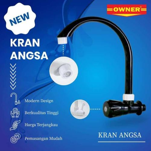 Jual Kran angsa pvc owner 1/2" inch kran bak cuci piring kran dapur pvc ...