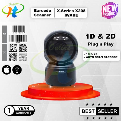 Promo Barcode Scanner Omni 2D Iware X-Series IW-208 Usb Qrcode Autoscan ...